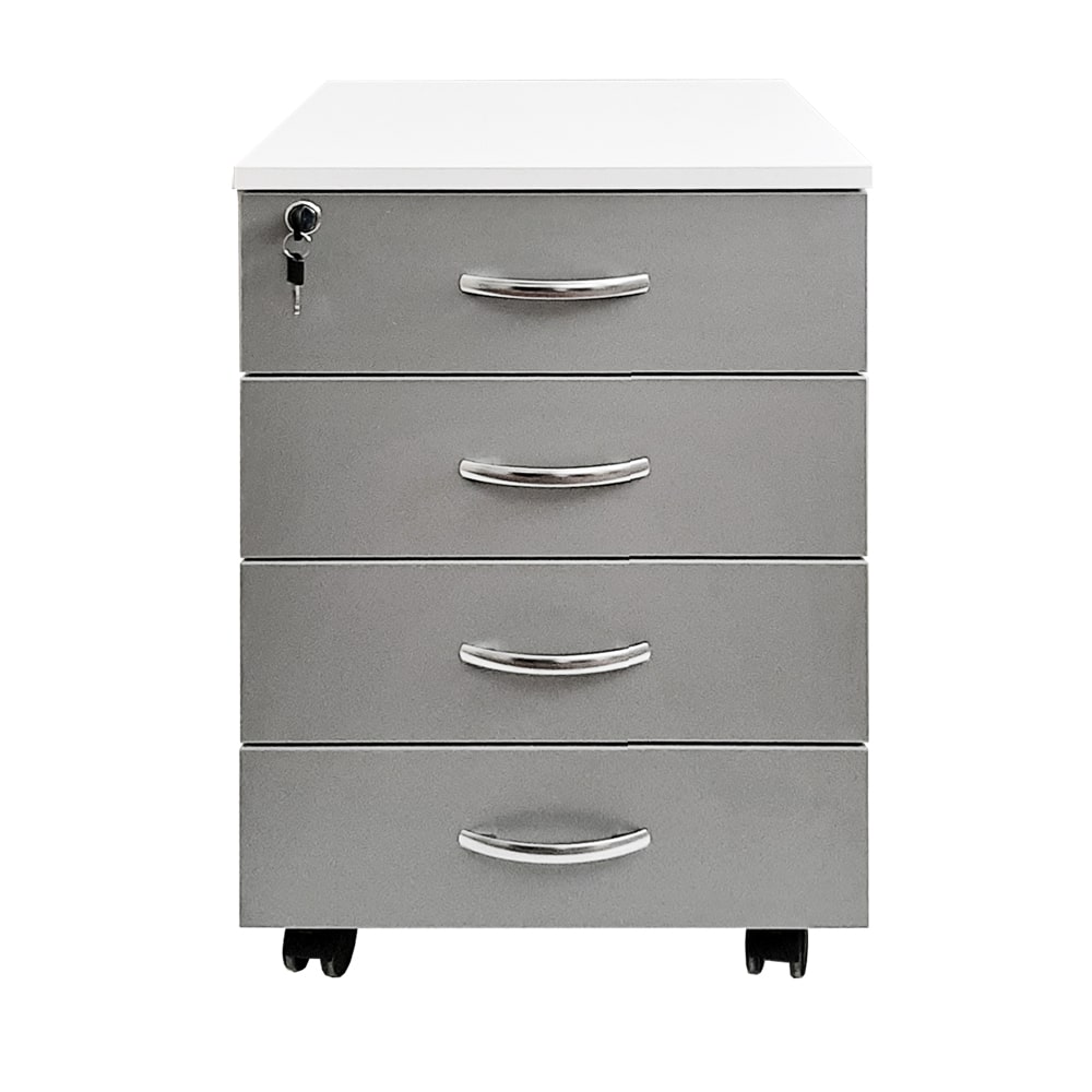 ROLLBOX 4 sertare alb/gri - Vezi oferta Elvila